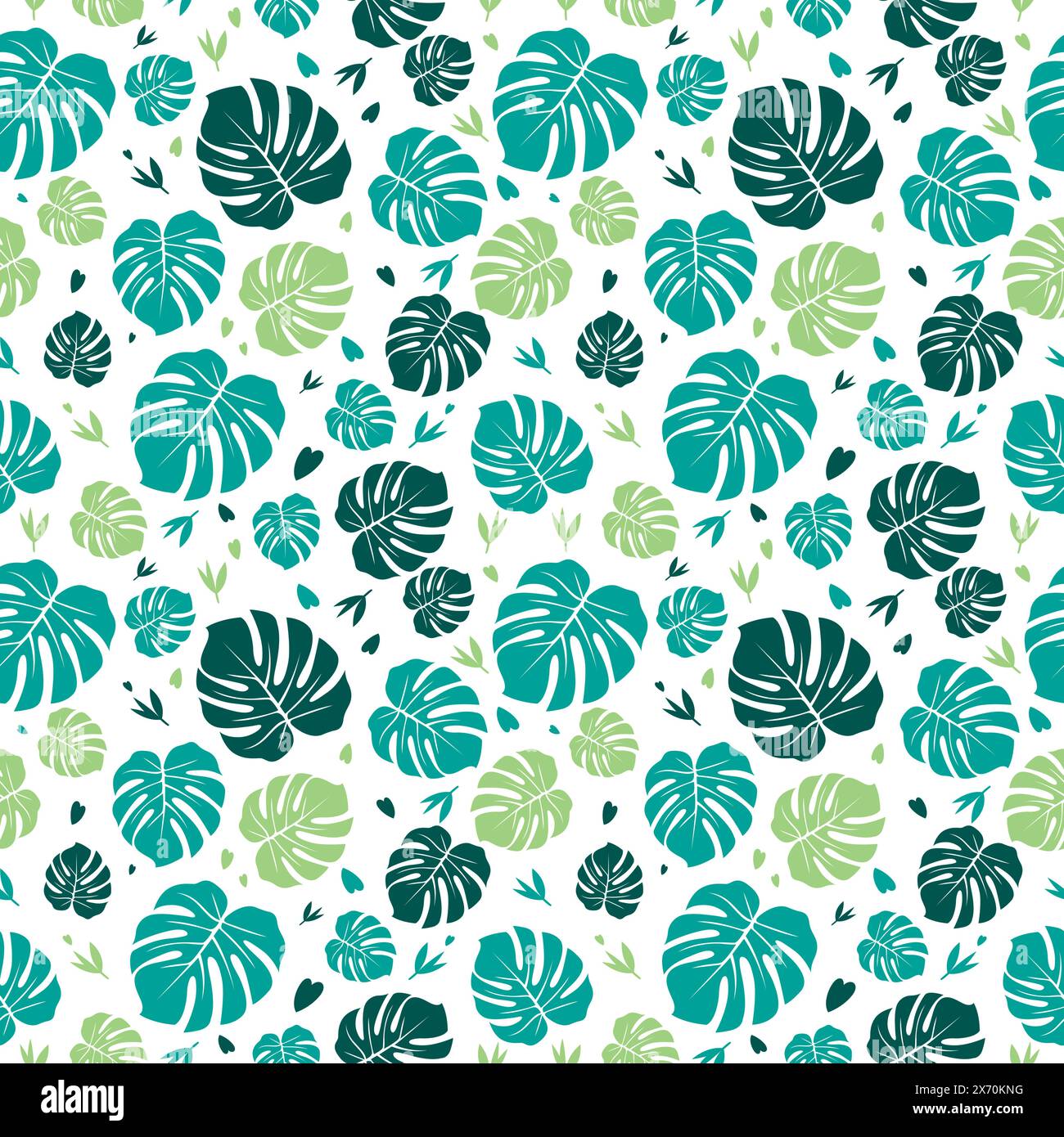 Seamless Pattern Monstera Leaf Monstera Background Vector Stock Vector