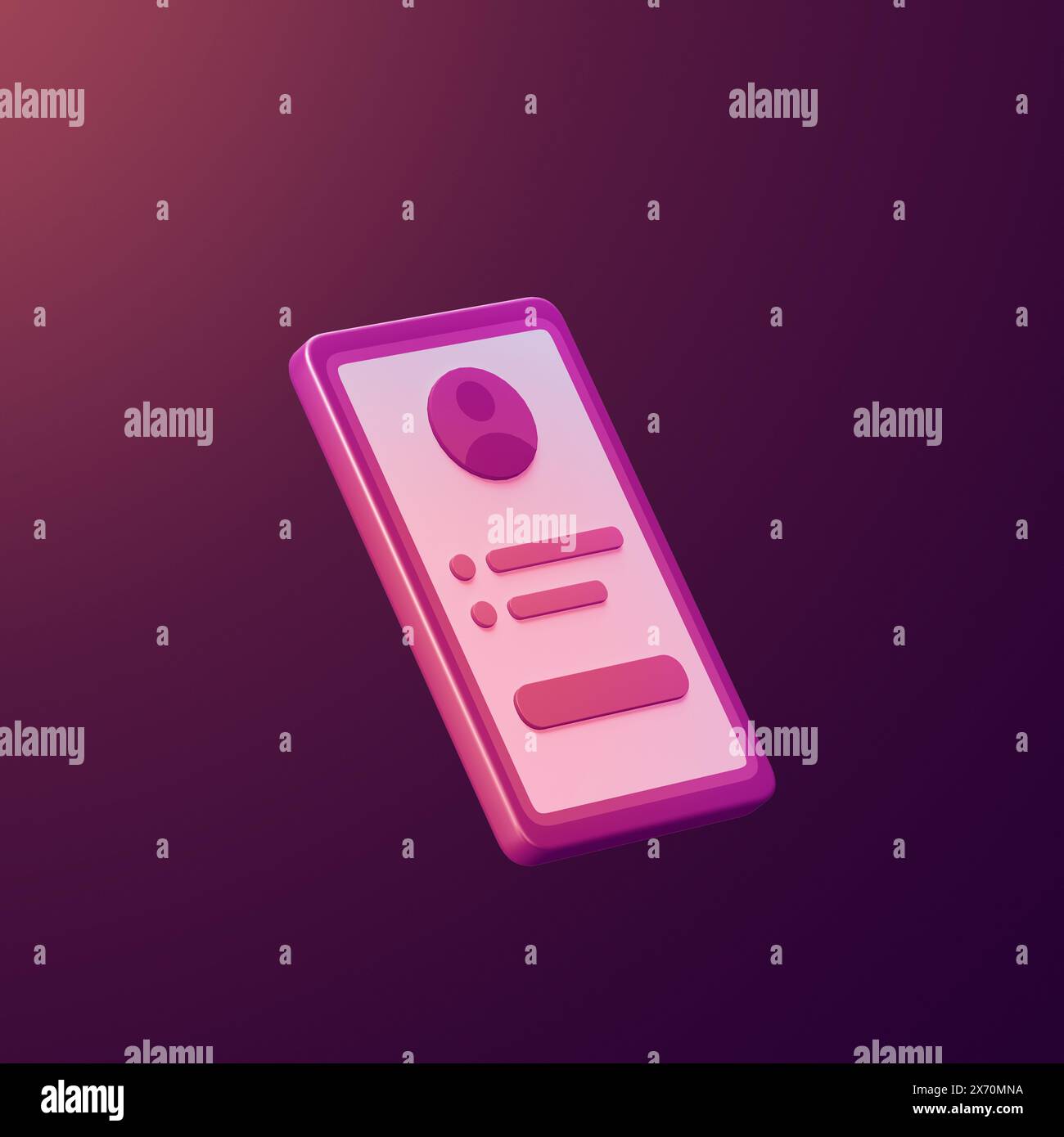 Mobile phone - stylized 3d CGI icon object, Not gen Ai Stock Photo - Alamy