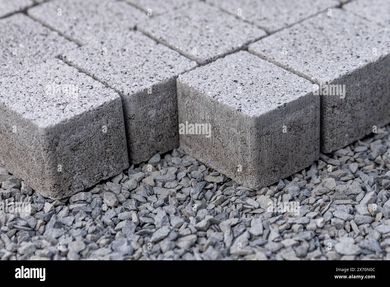 Detail to sidewalk interlocking paving, building concept Stock Photo ...