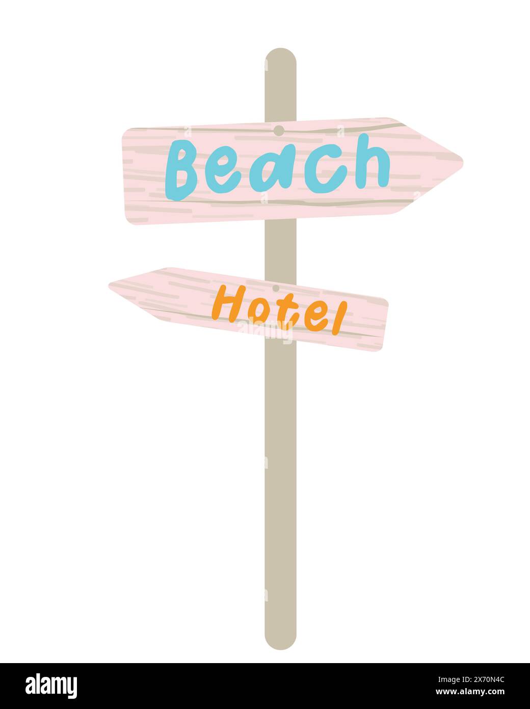 Wooden arrow signboards resort icon. Wood sign post concept. Board ...