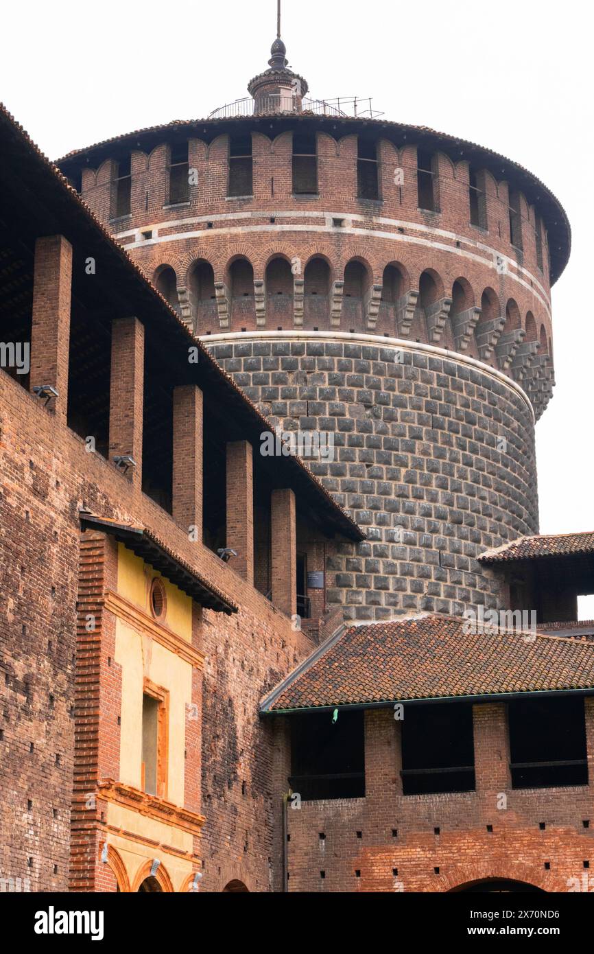 medieval tower with arched openings Stock Photo - Alamy