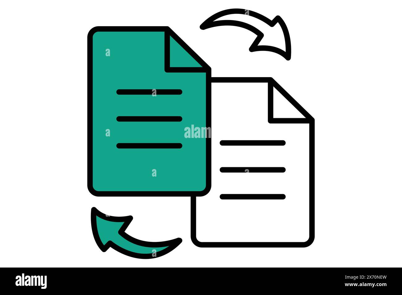 data transfer icon. notes with arrow. icon related to information ...