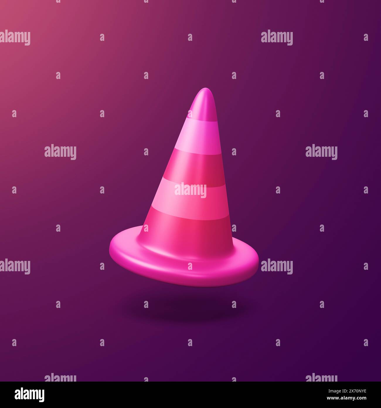 Street cone - stylized 3d CGI icon object Stock Photo - Alamy