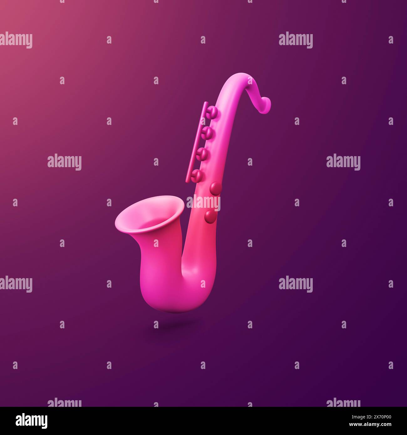 Saxophone - stylized 3d CGI icon object Stock Photo - Alamy