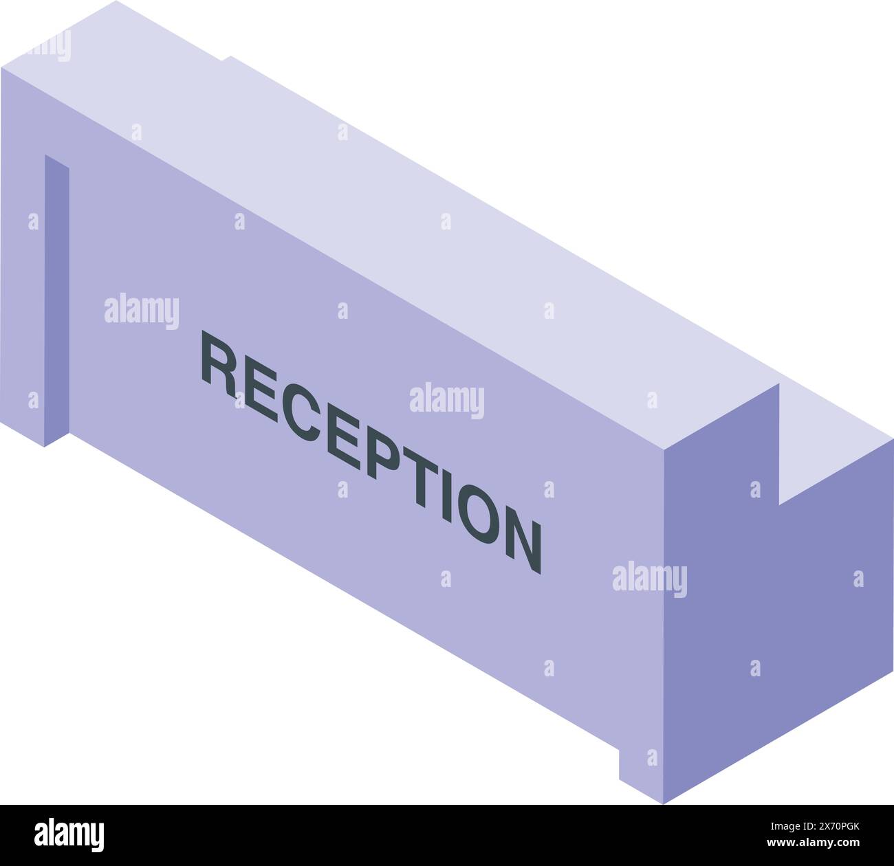 3d isometric illustration of a reception sign, perfect for business and ...
