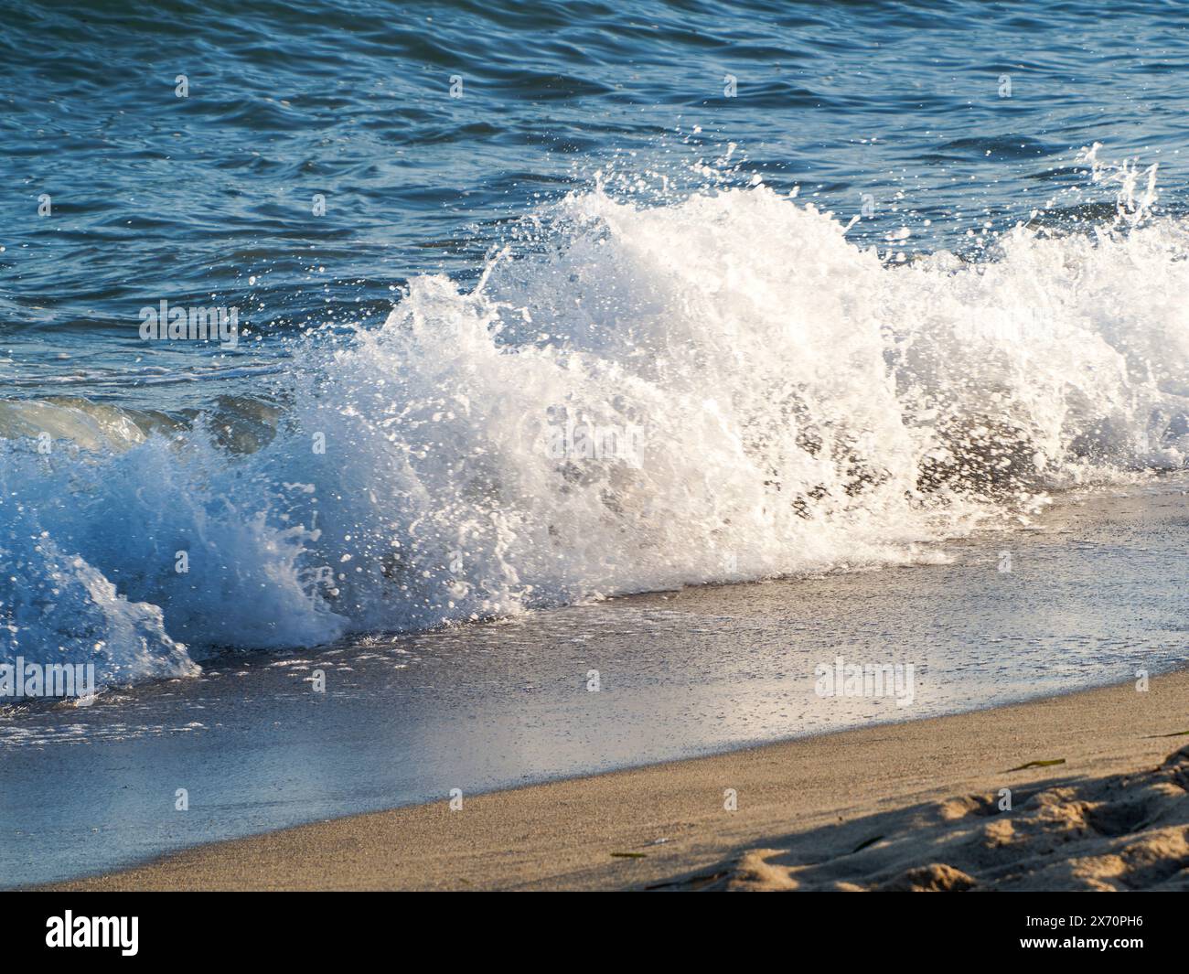 Beautiful curved water waves are used as a background image. Ocean wave ...