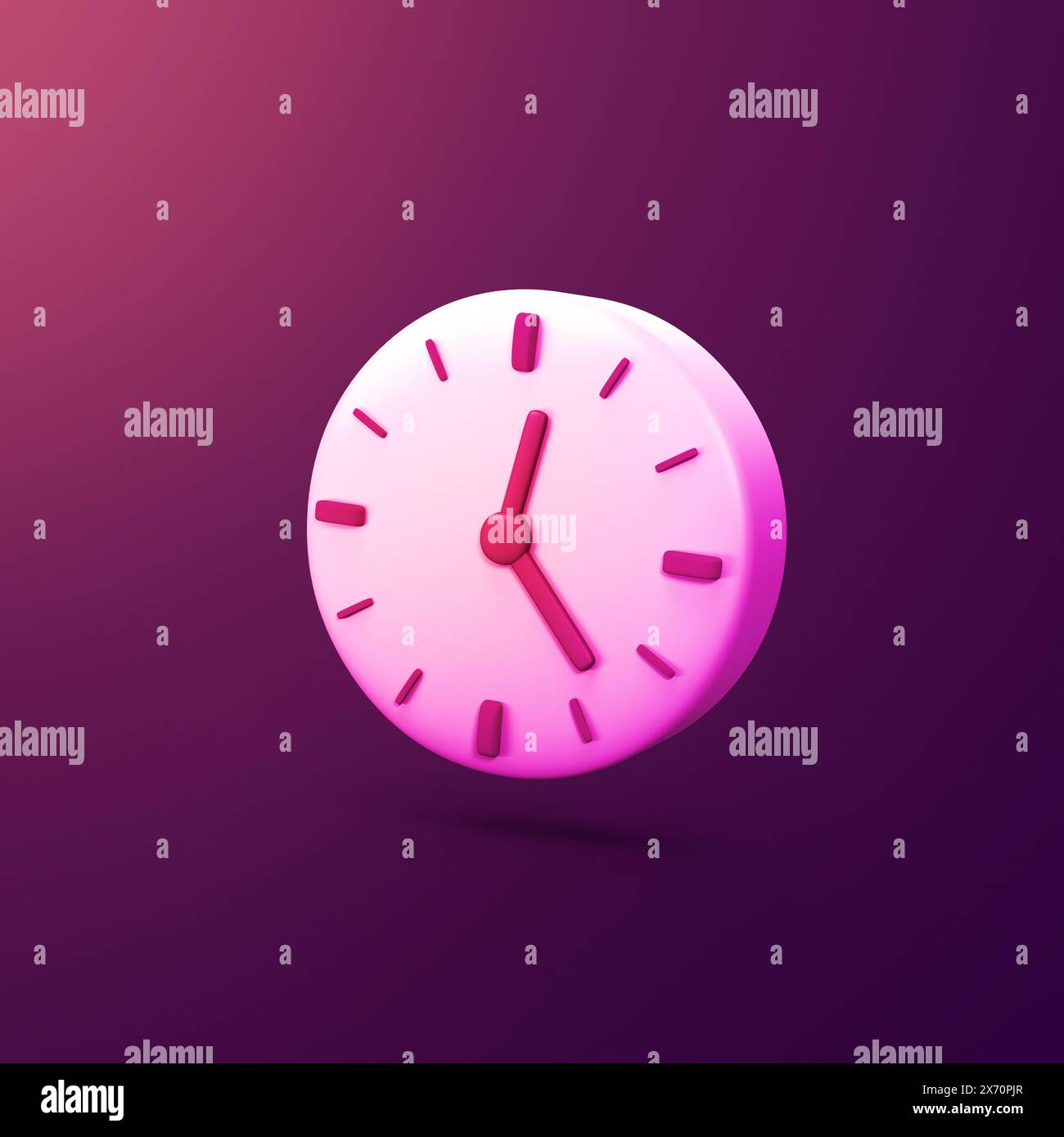 Clock - stylized 3d CGI icon object, Not gen Ai Stock Photo - Alamy