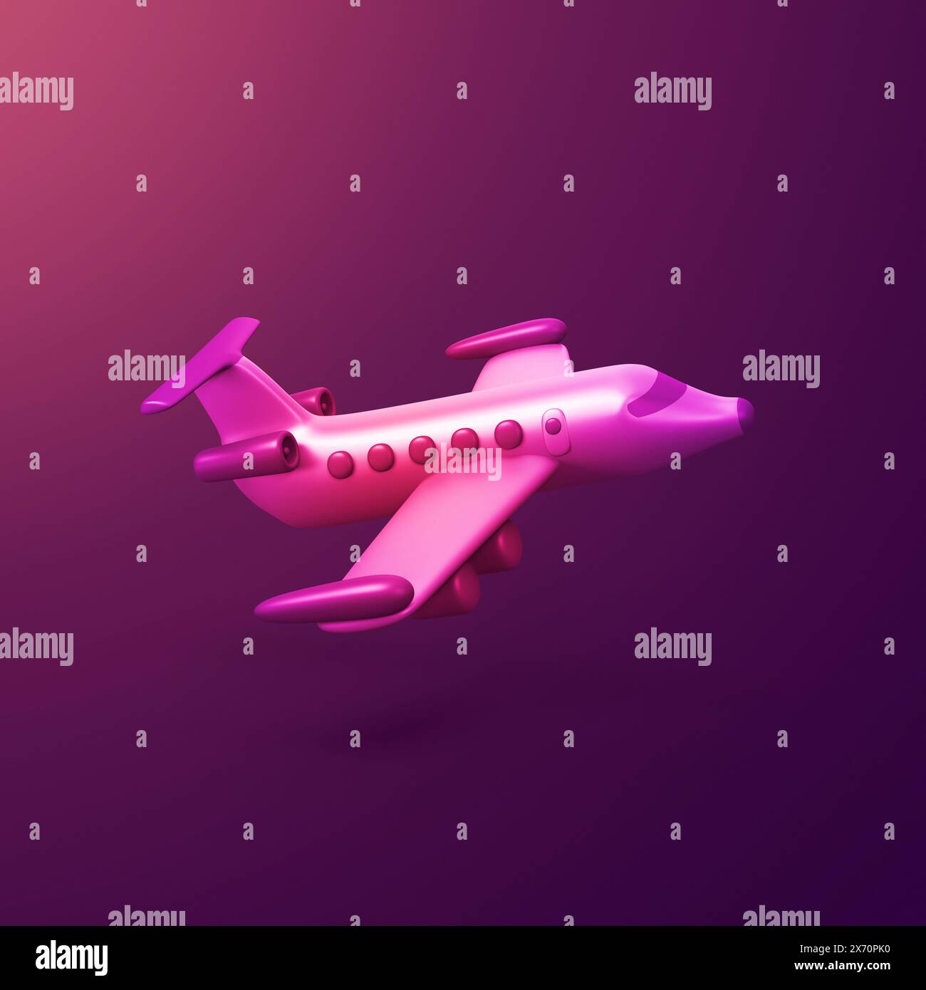 Airplane - stylized 3d CGI icon object Stock Photo - Alamy