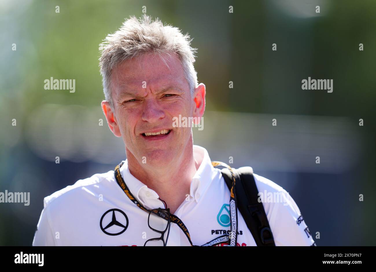 James Allison, Mercedes Technical Director, arrives at the Autodromo ...
