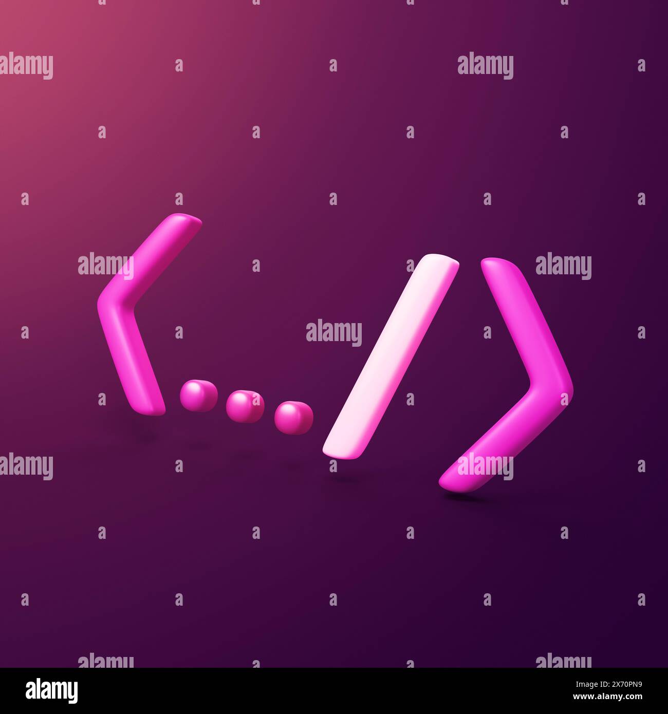 Piece of code - stylized 3d CGI icon object, Not gen Ai Stock Photo - Alamy