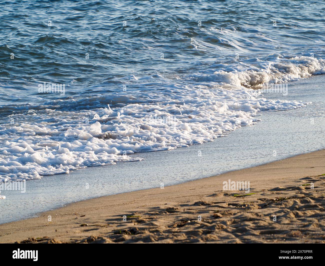 Beautiful curved water waves are used as a background image. Ocean wave ...