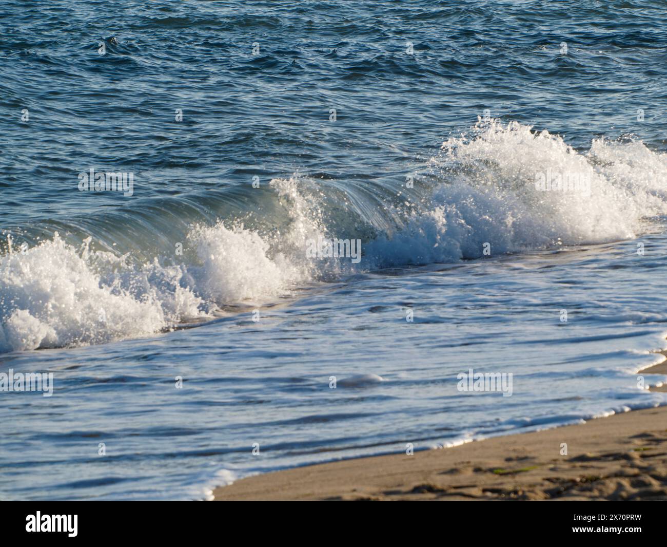 Beautiful curved water waves are used as a background image. Ocean wave ...