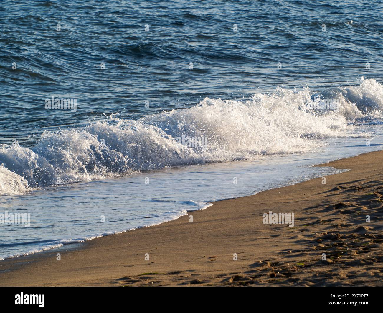 Beautiful curved water waves are used as a background image. Ocean wave ...