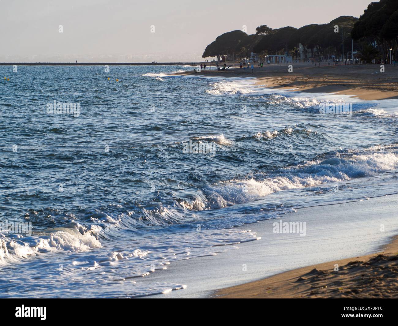 Beautiful curved water waves are used as a background image. Ocean wave ...
