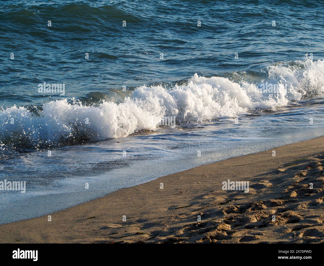 Beautiful curved water waves are used as a background image. Ocean wave ...