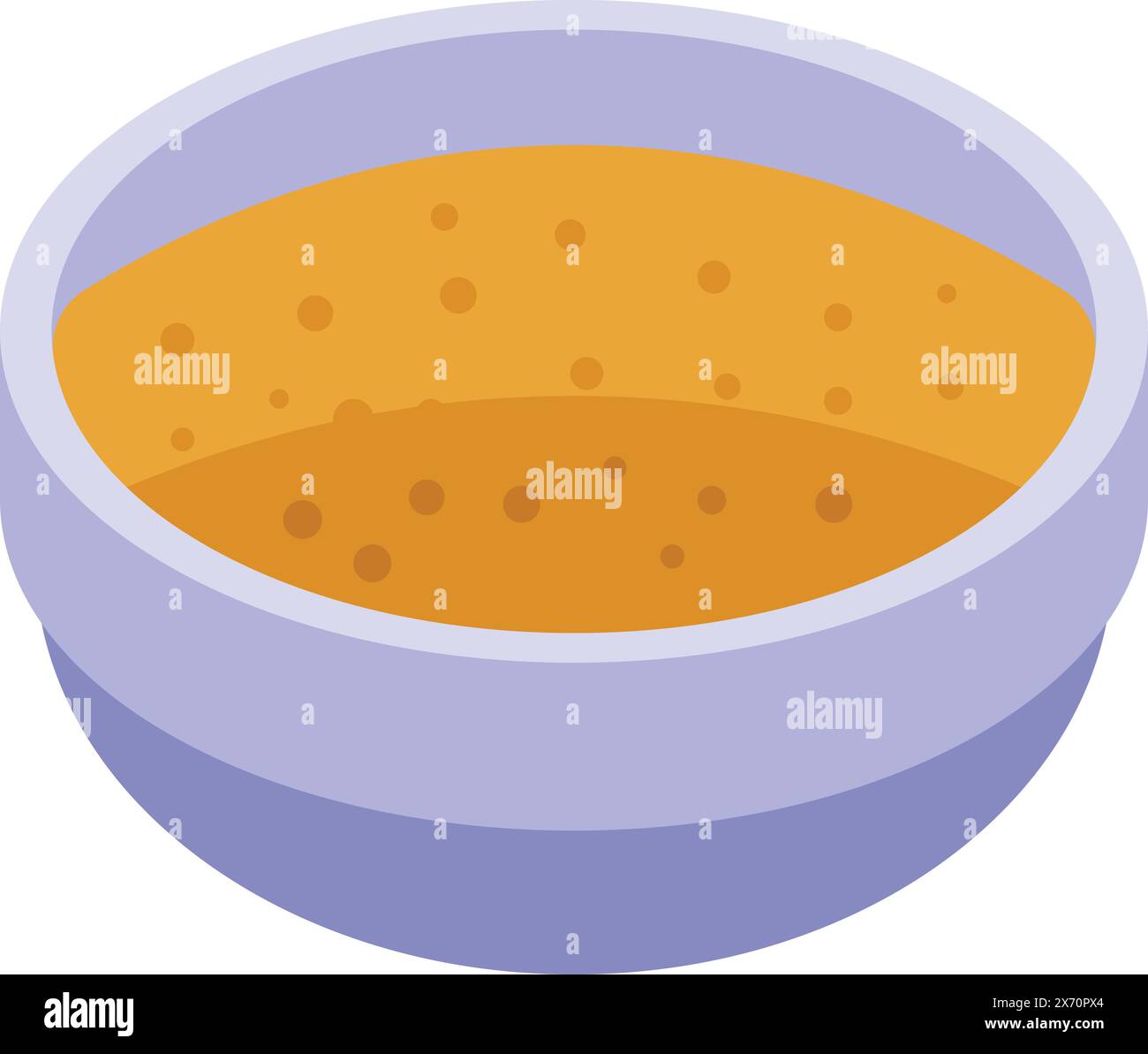 Colorful vector graphic of a purple pet bowl filled with brown kibble ...