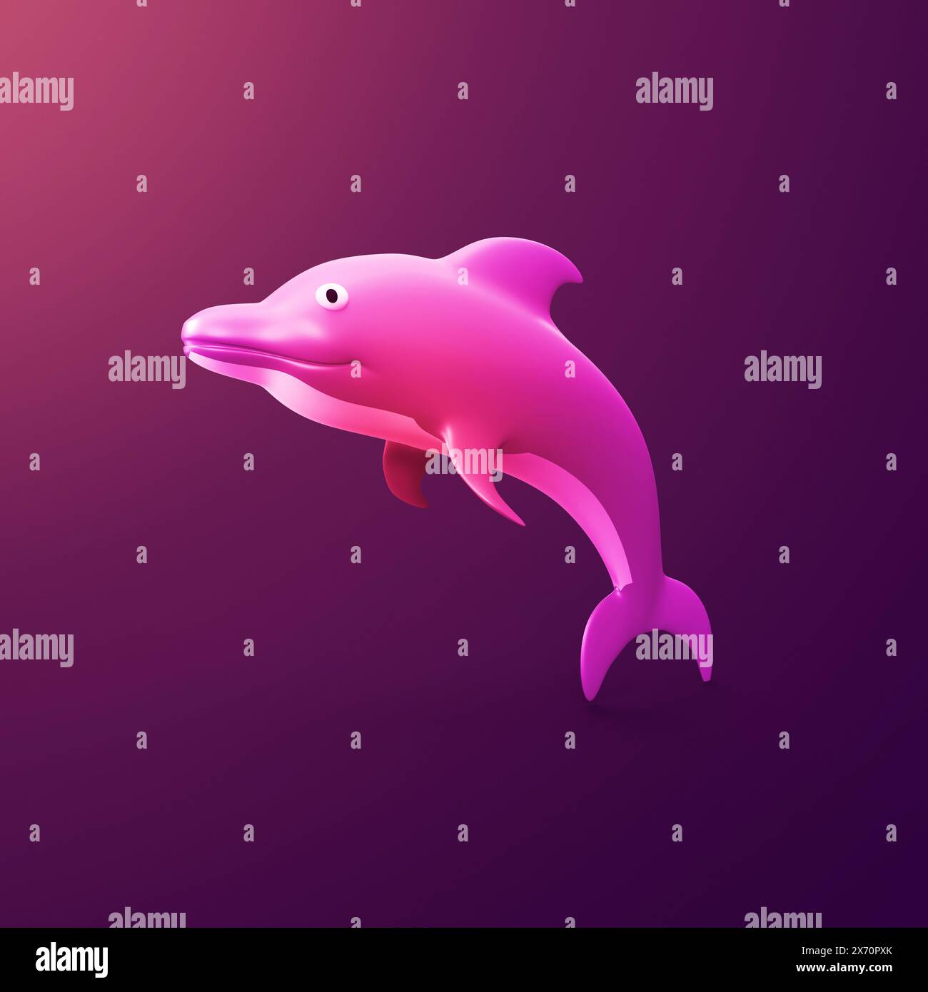 Dolphin fish - stylized 3d CGI icon object, Not gen Ai Stock Photo - Alamy