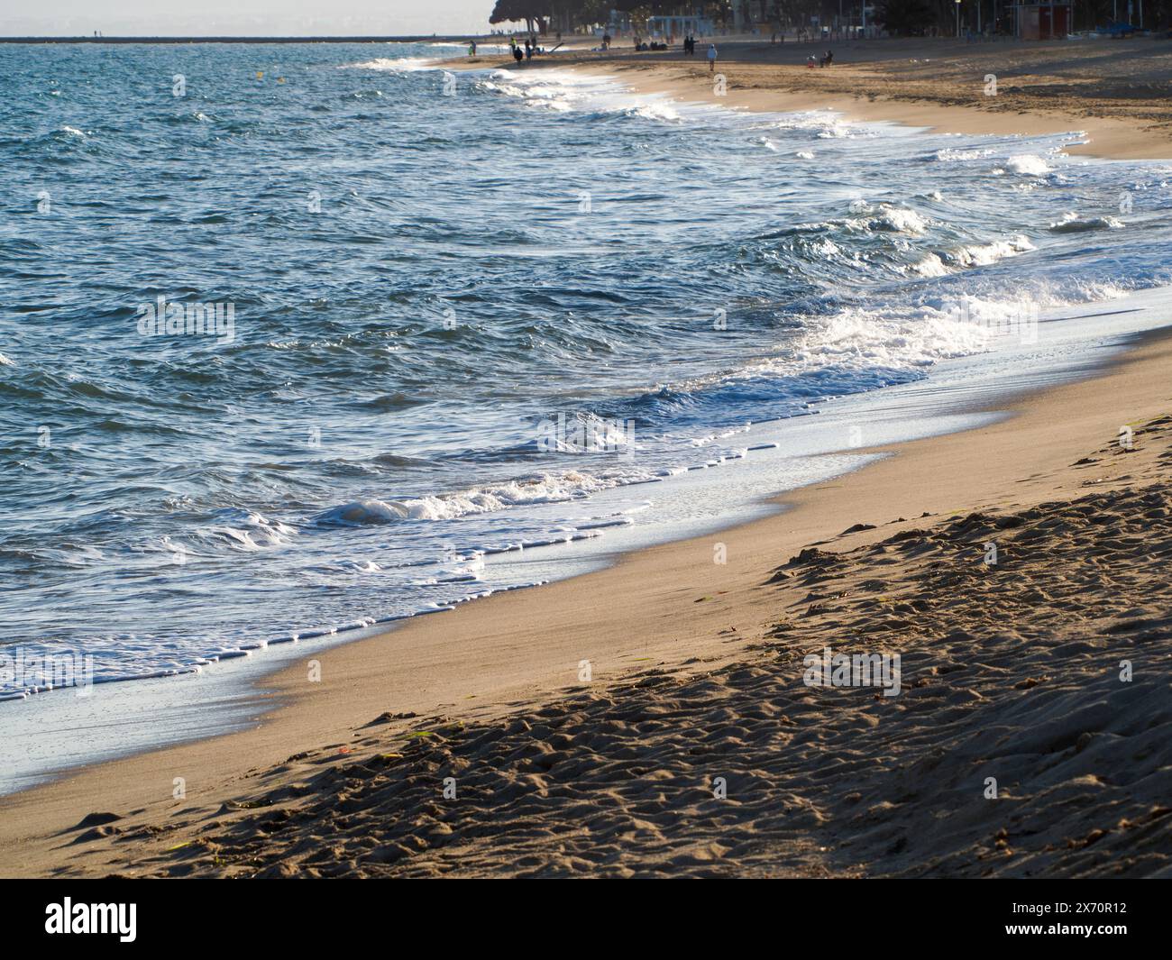 Beautiful curved water waves are used as a background image. Ocean wave ...