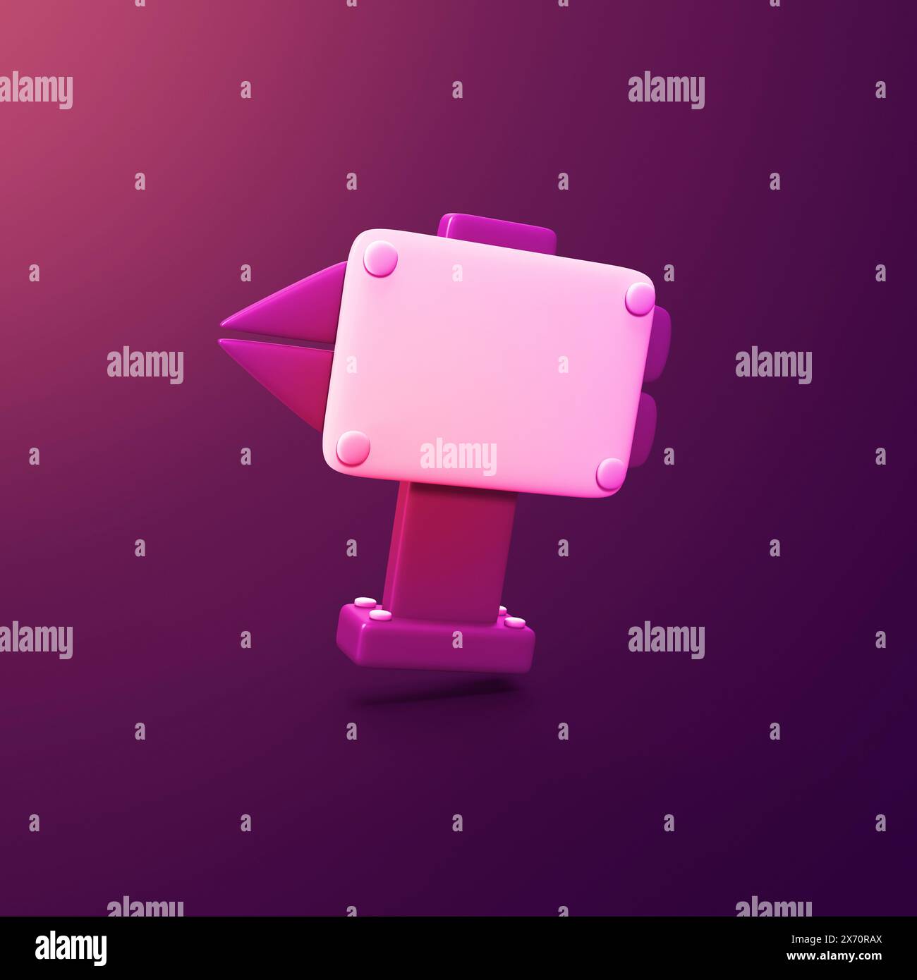 Sign post direction - stylized 3d CGI icon object, Not gen Ai Stock ...