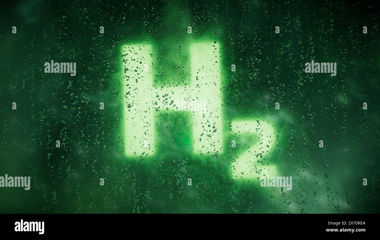 The "H2" symbolises hydrogen as a source of green energy, while the ...