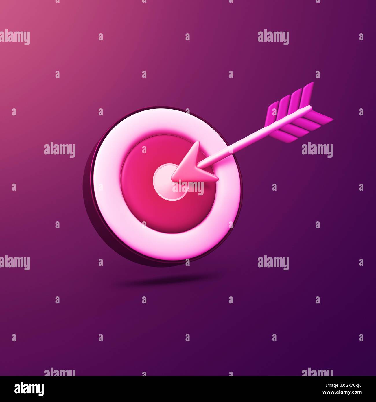 Arrow in target - stylized 3d CGI icon object, Not gen Ai Stock Photo ...