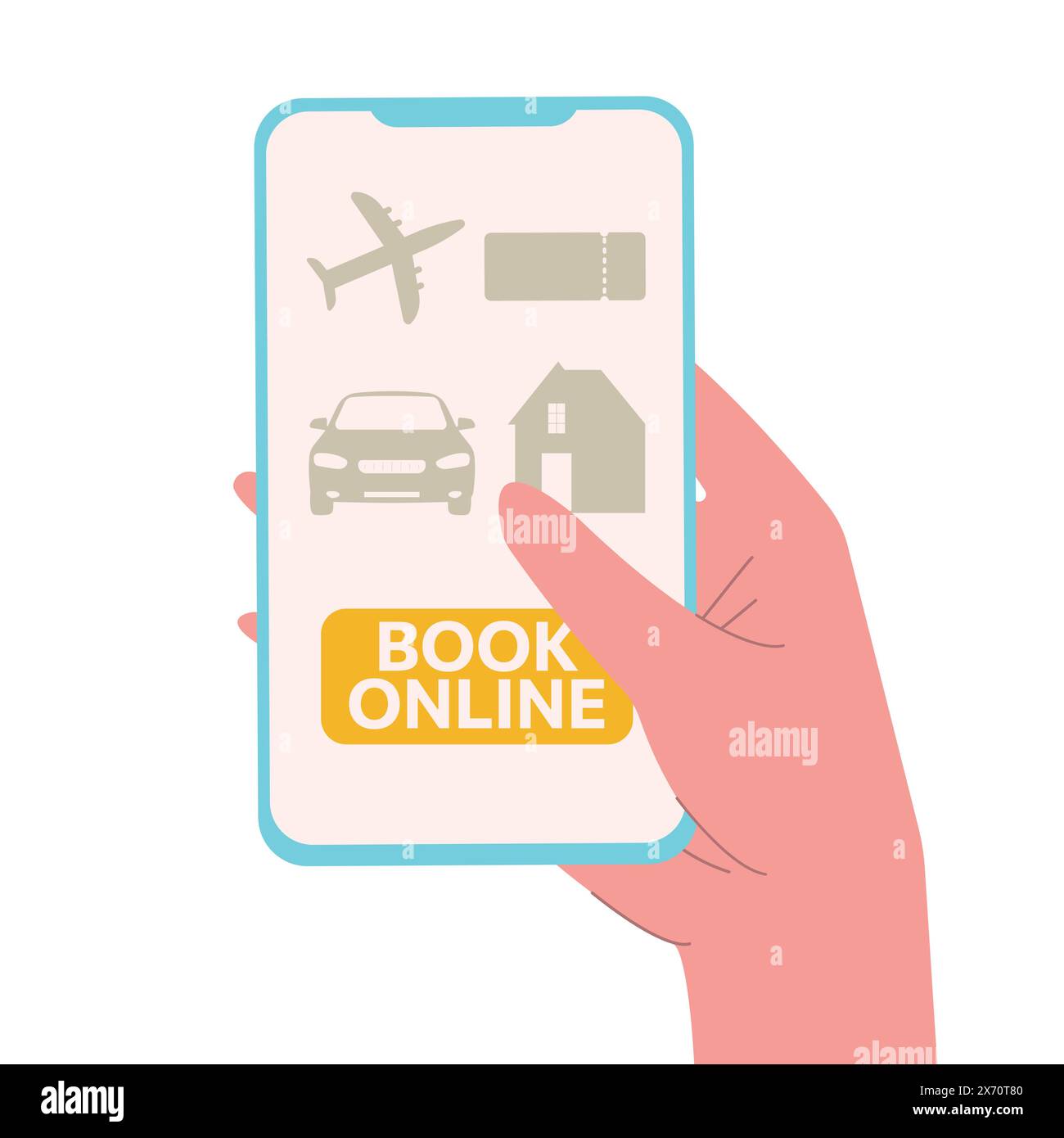 Online ticket reservation booking accommodation Stock Vector Images - Alamy