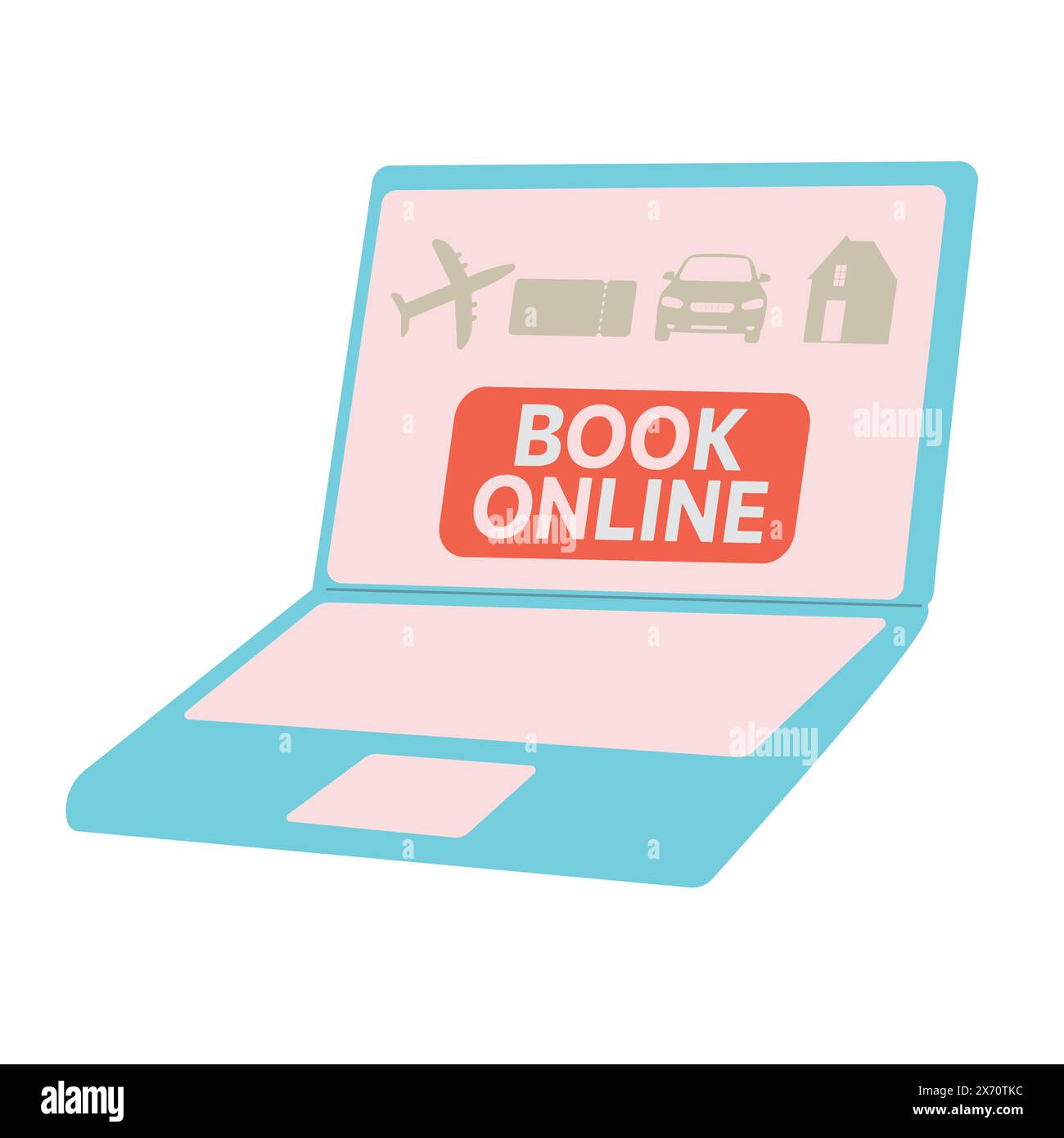 Summer vacation hotel booking. Online booking design concept for web ...