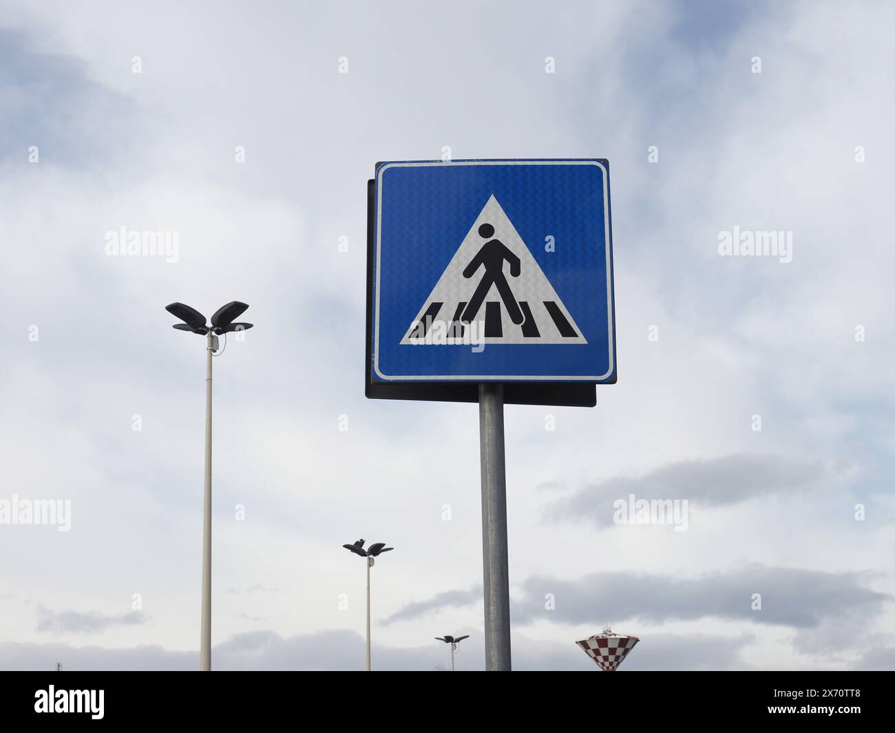 Warning signs, Italian zebra crossing traffic sign Stock Photo - Alamy