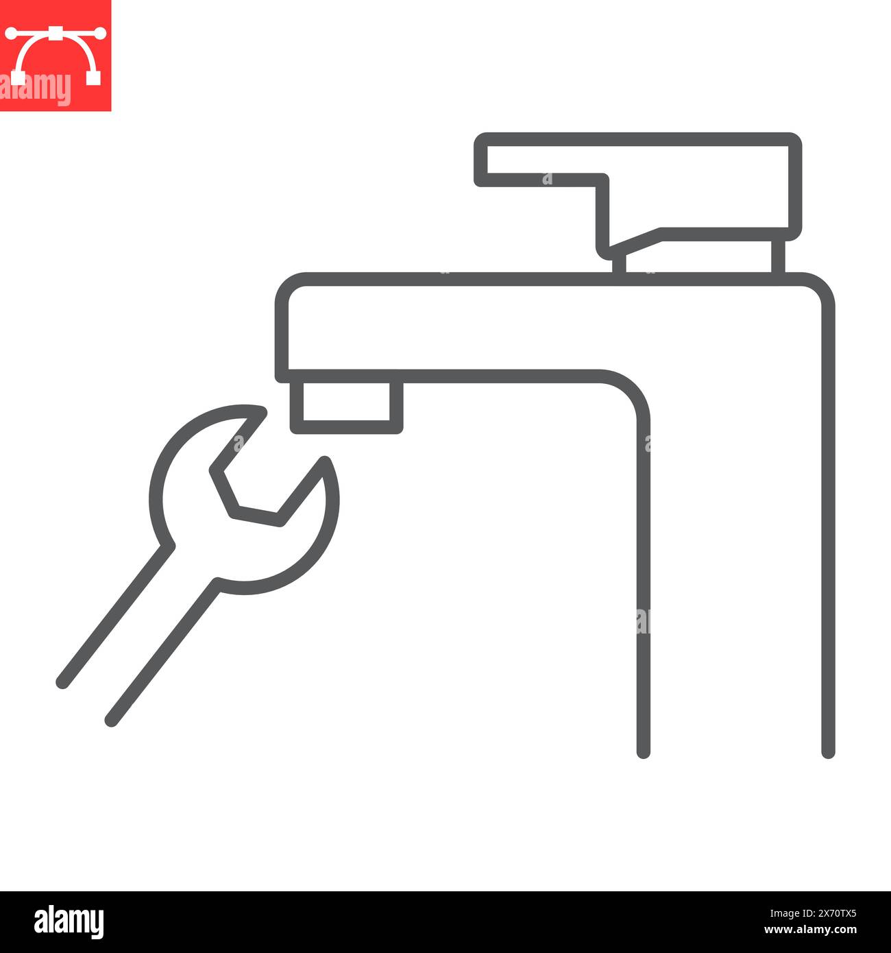 Broken tap Stock Vector Images - Alamy