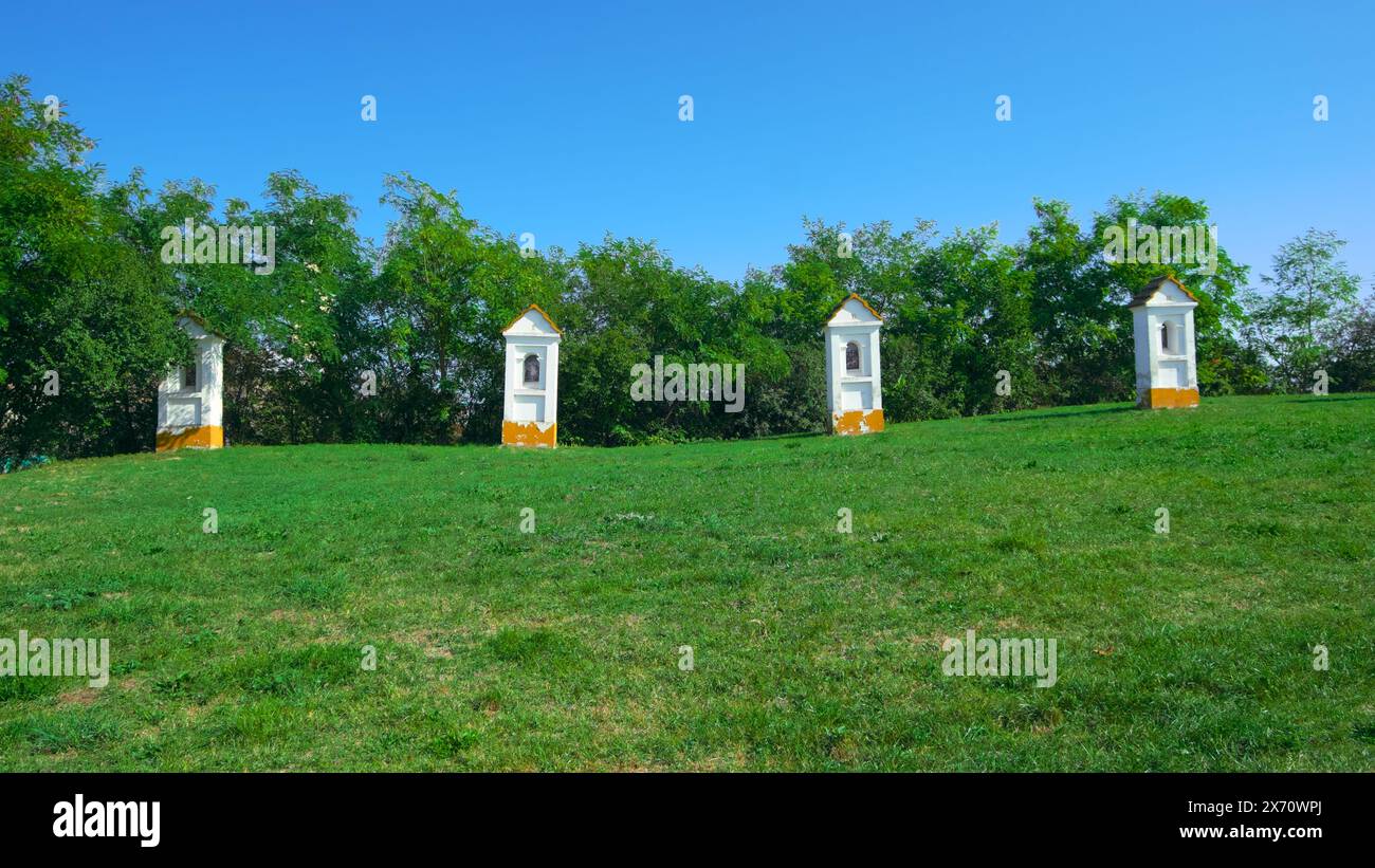 some of the Stations of the Cross present in Kalvarija which symbolize ...