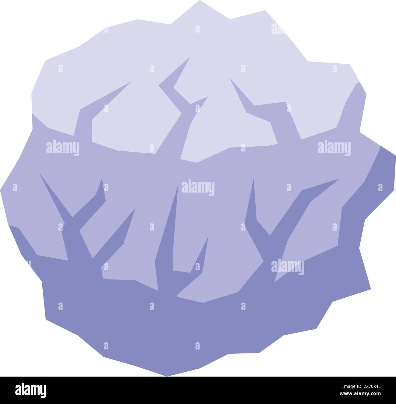 Digital graphic of a stylized purple mineral crystal cluster suitable ...