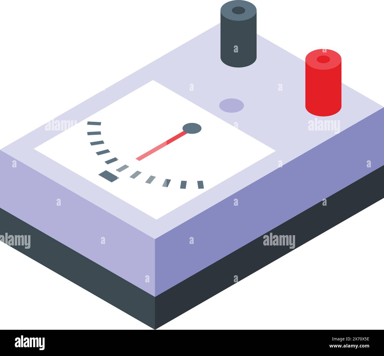 Detailed isometric digital multimeter vector illustration for ...