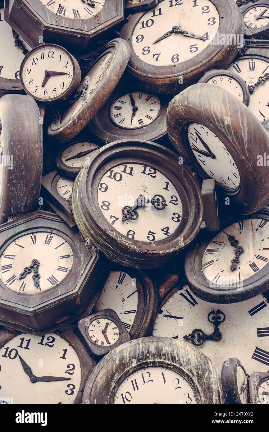 Paris, France. April 15, 2024: L'Heure de Tous monument, art sculpture ...