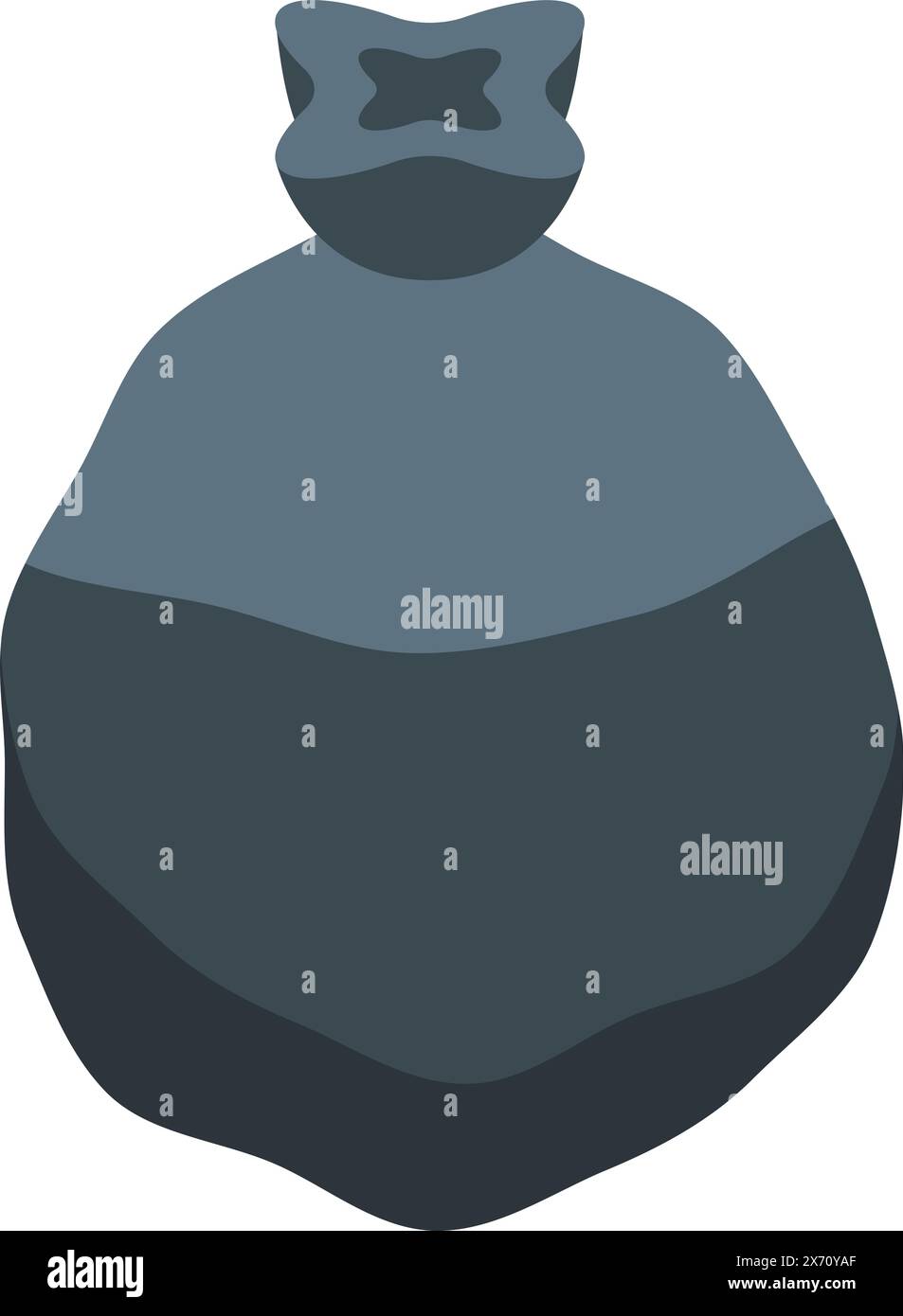 Cartoon garbage bag illustration with digital art on isolated white ...