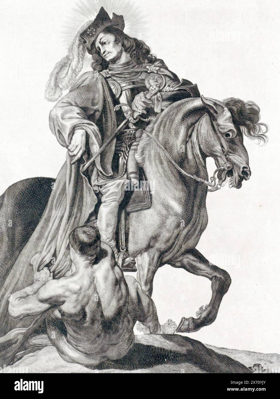 Saint Martin de Tours - Saint Martin shares his cloak with a beggar by ...