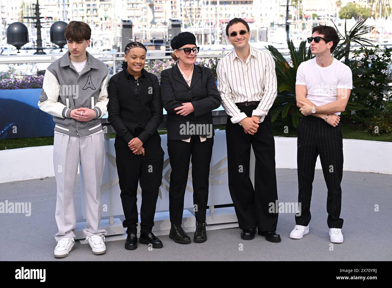 (left to right) Jason Buda, Nykiya Adams, British director Andrea ...