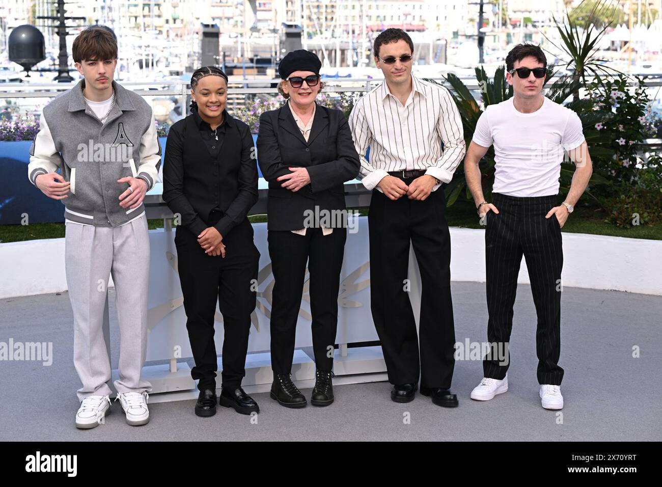 (left to right) Jason Buda, Nykiya Adams, British director Andrea ...
