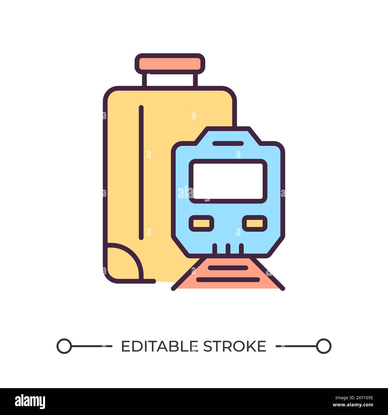 Train travel RGB color icon Stock Vector Image & Art - Alamy