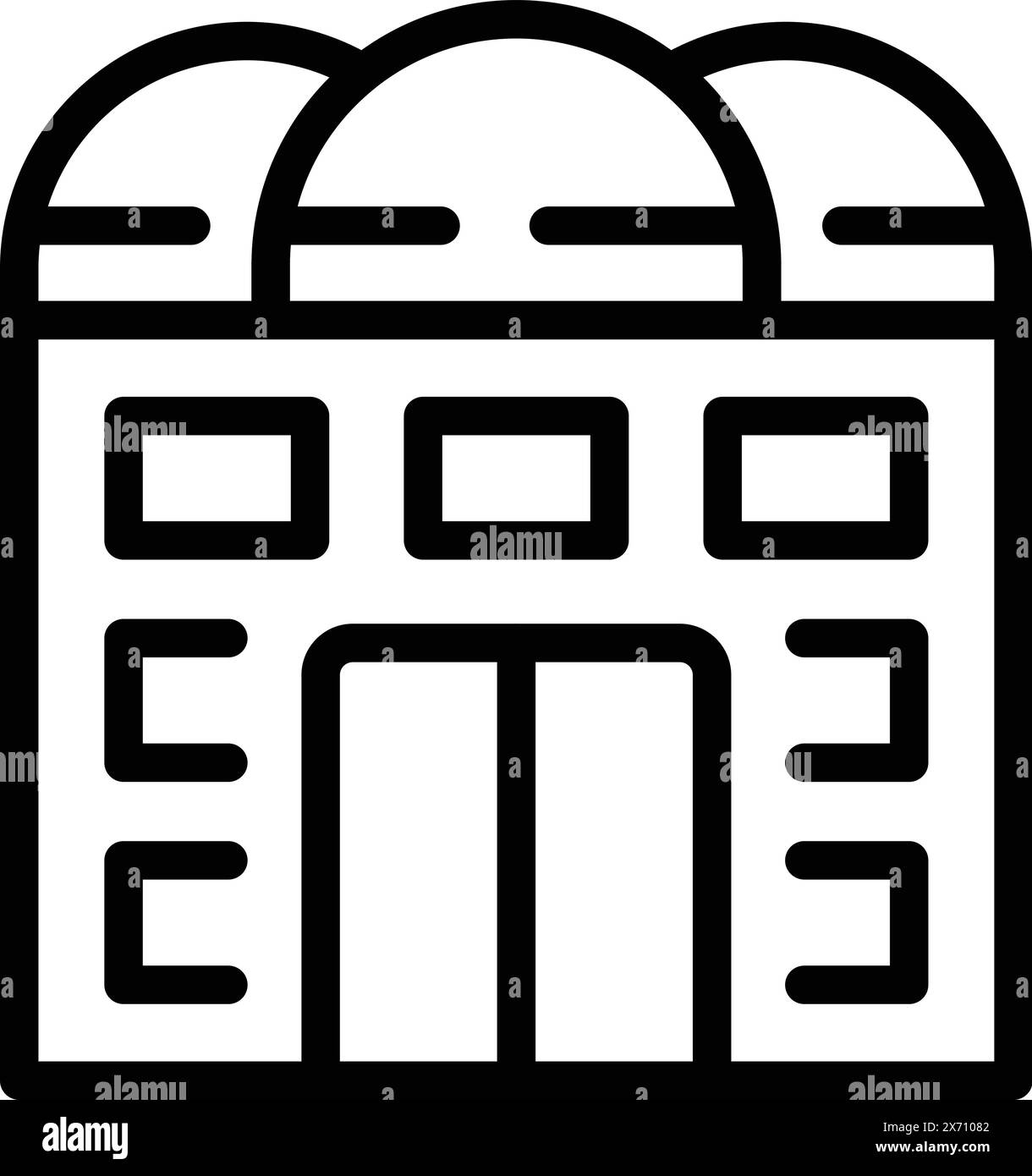 Brussels architecture icon outline vector. Landscape view. Belgium ...