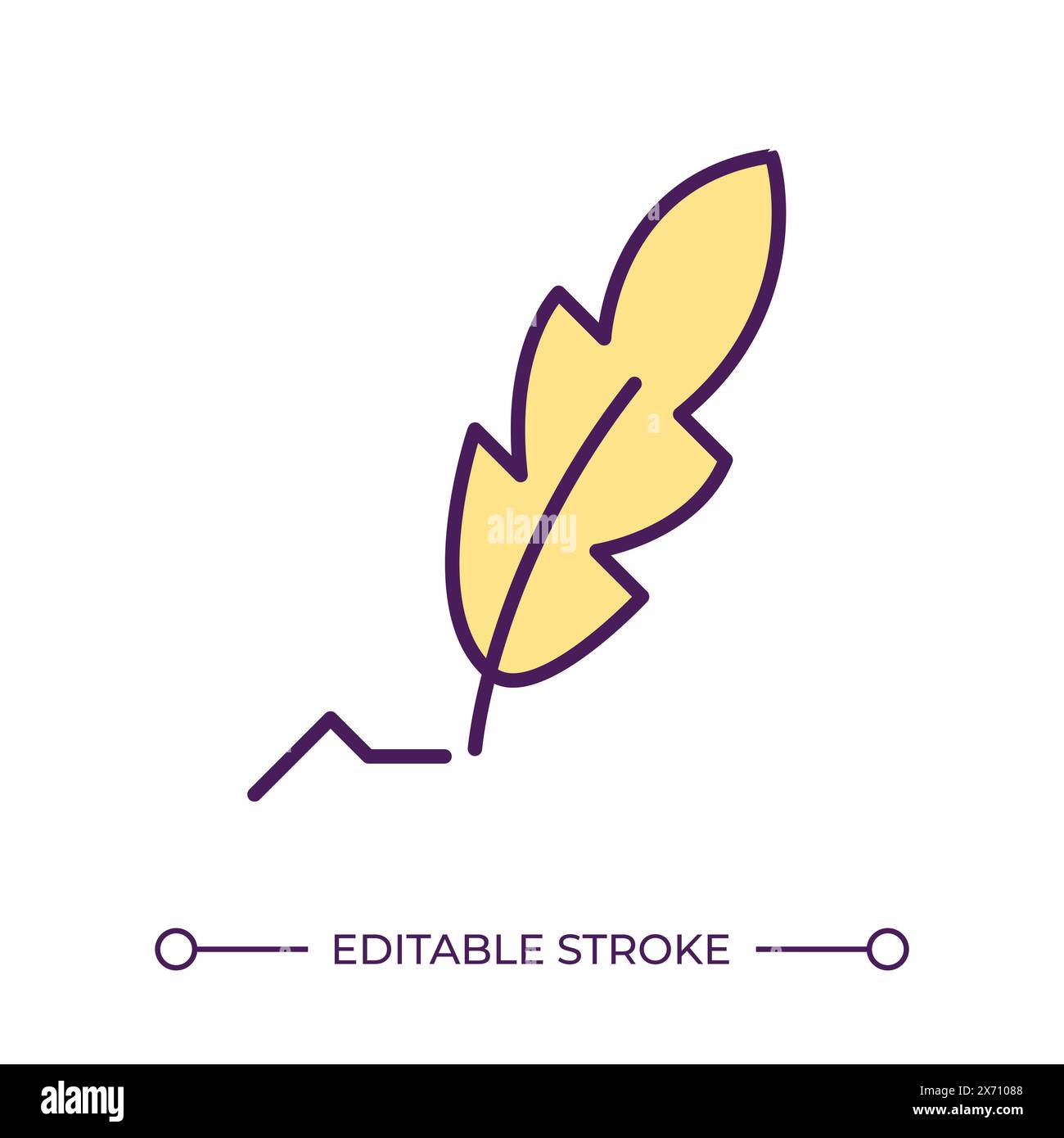 Ink quill icon linear Cut Out Stock Images & Pictures - Alamy