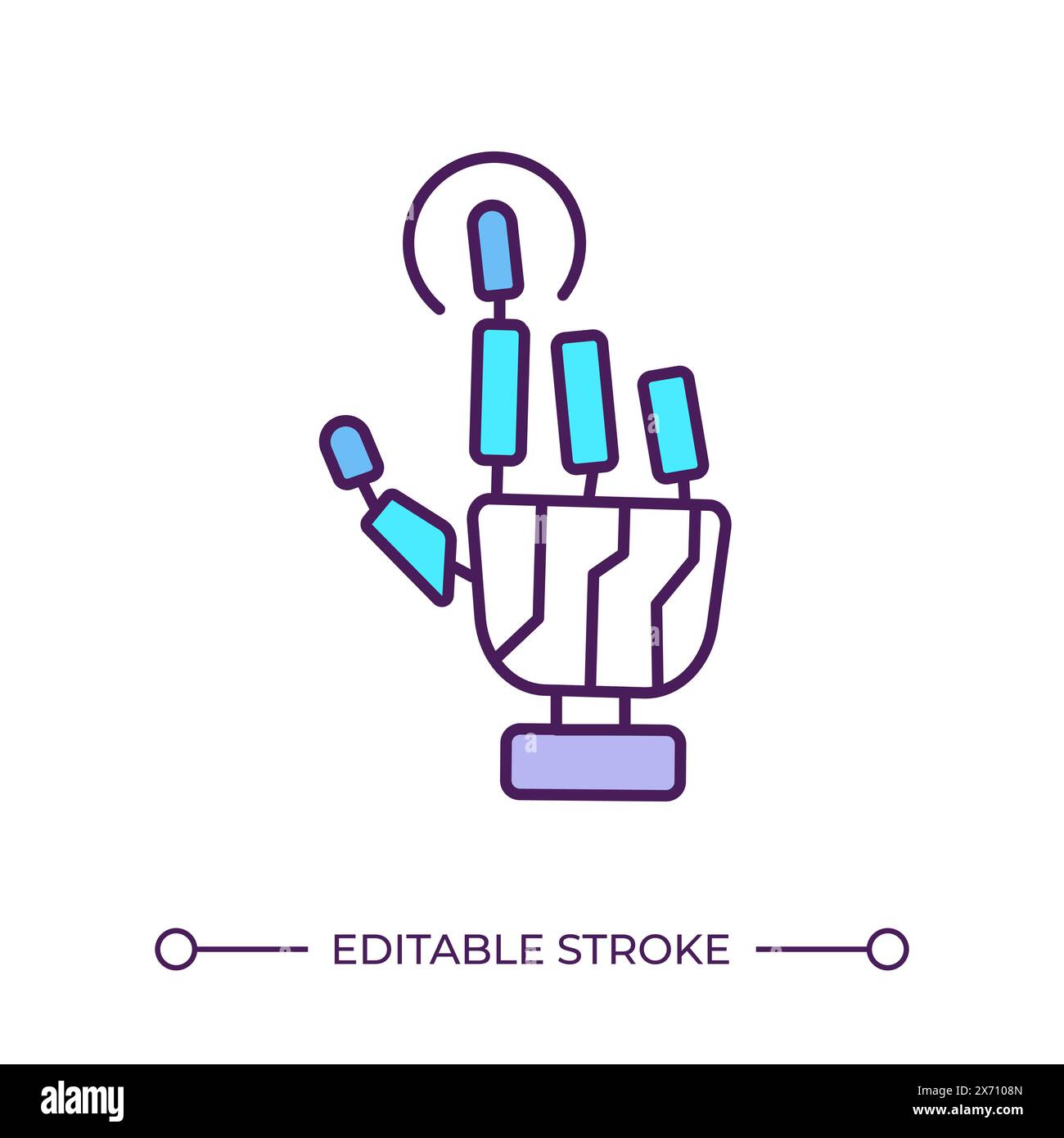 Robotic touch RGB color icon Stock Vector Image & Art - Alamy