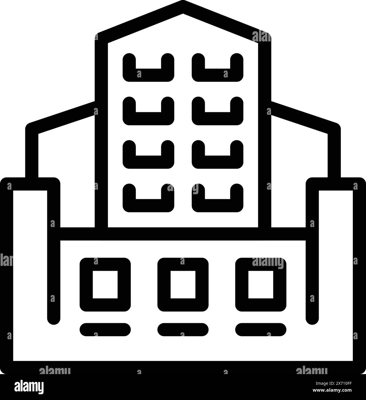 Brussels building icon outline vector. Belgian gothic architecture ...