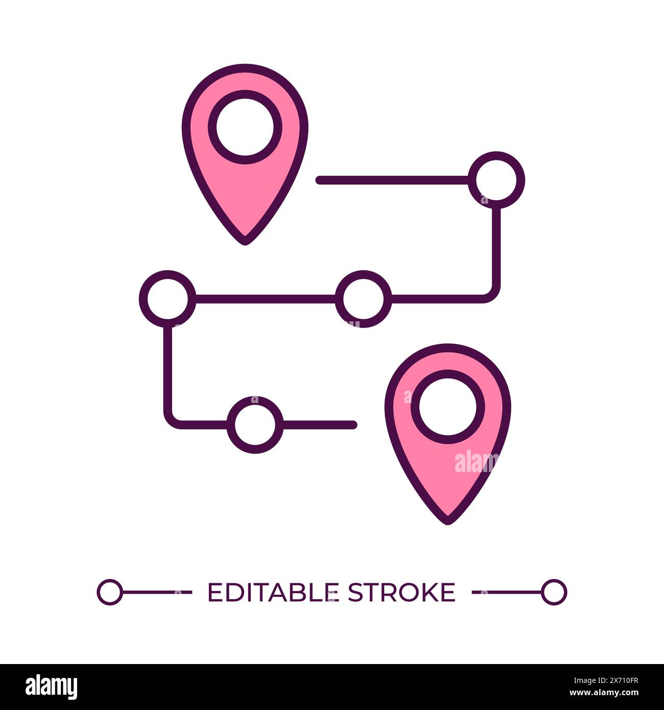 Route RGB color icon Stock Vector Image & Art - Alamy