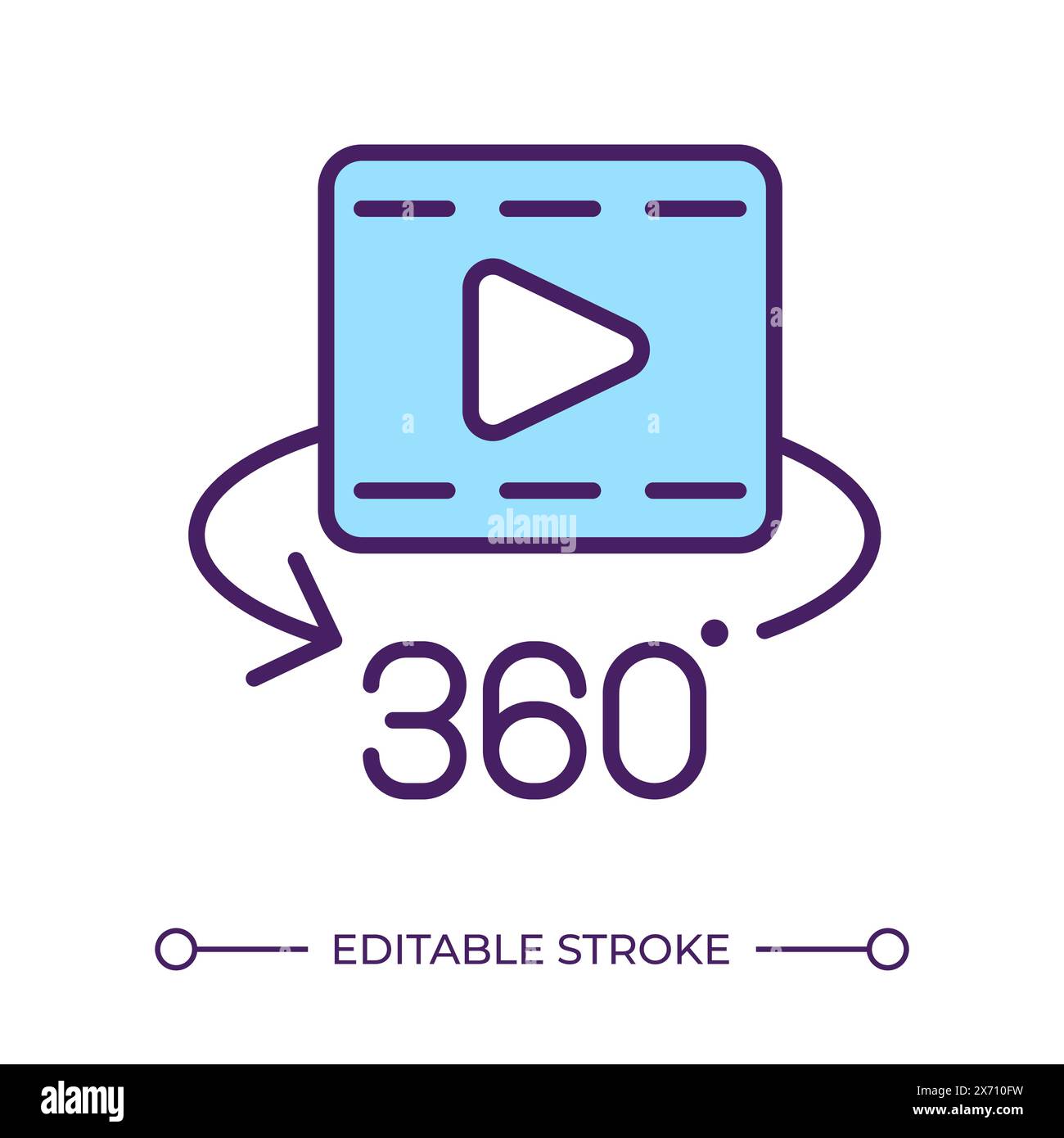 Virtual cinema RGB color icon Stock Vector Image & Art - Alamy