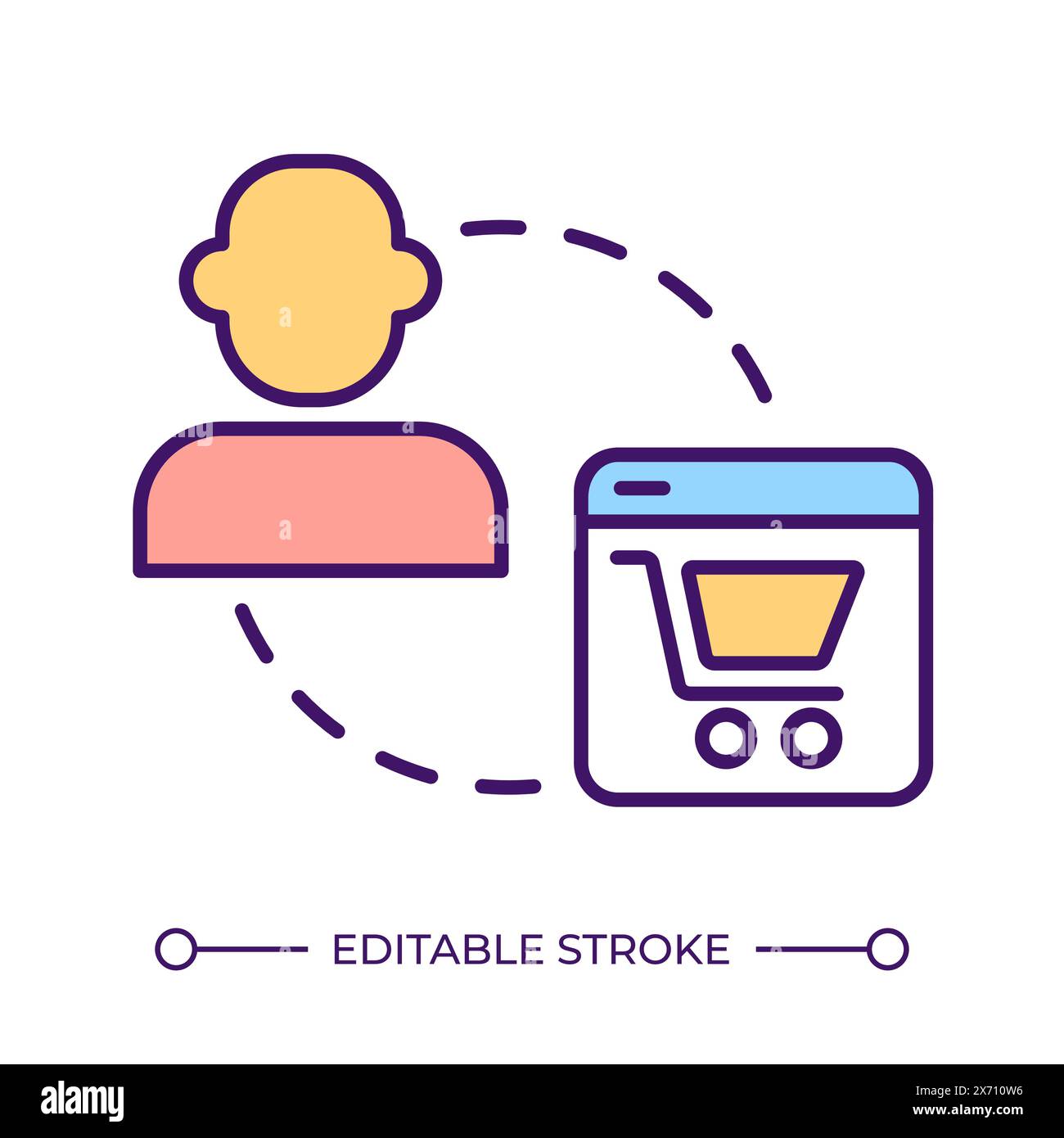 Ecommerce user RGB color icon Stock Vector Image & Art - Alamy