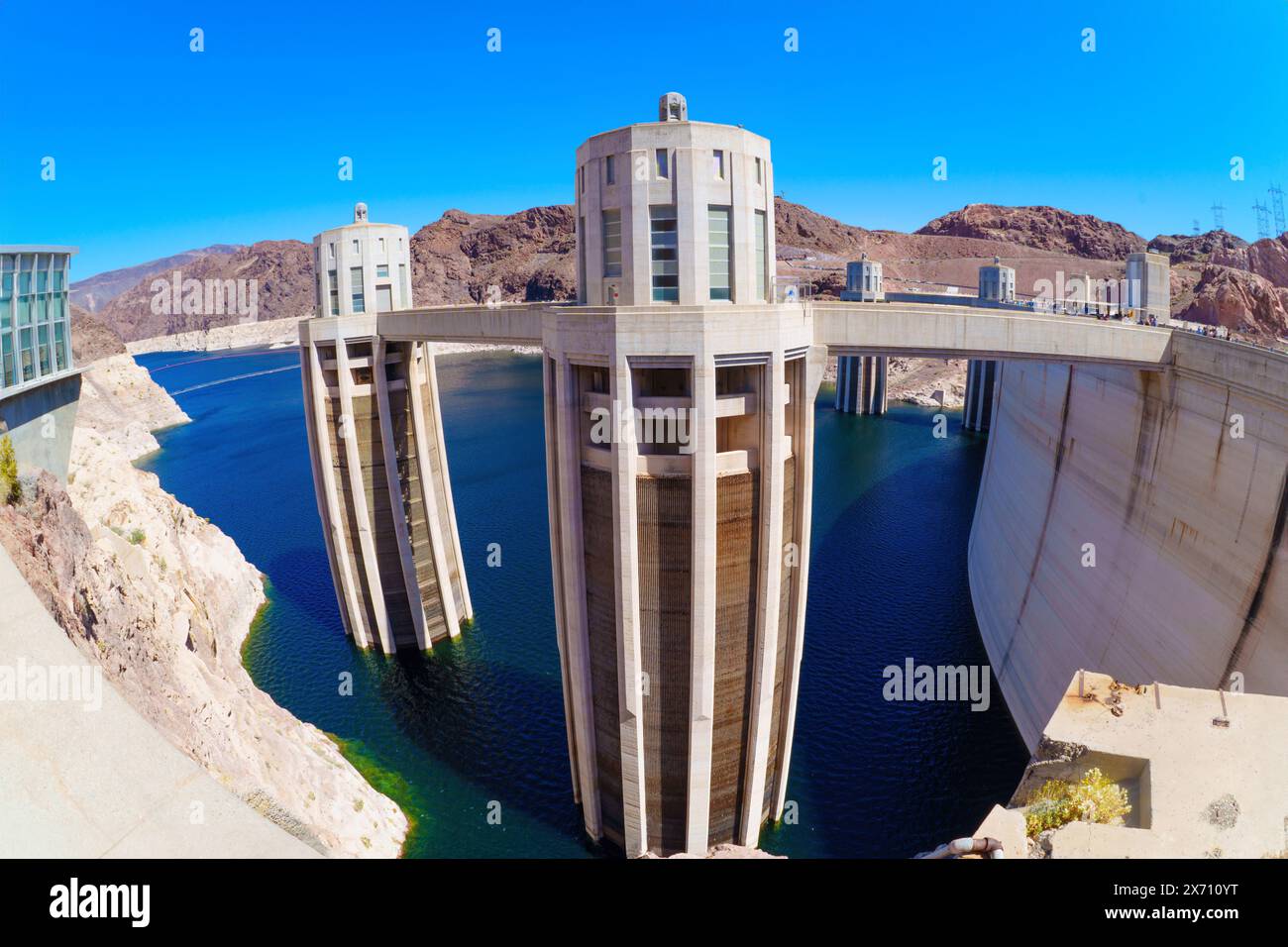 Spherical Panorama of the Hoover Dam Penstock Towers Stock Photo - Alamy
