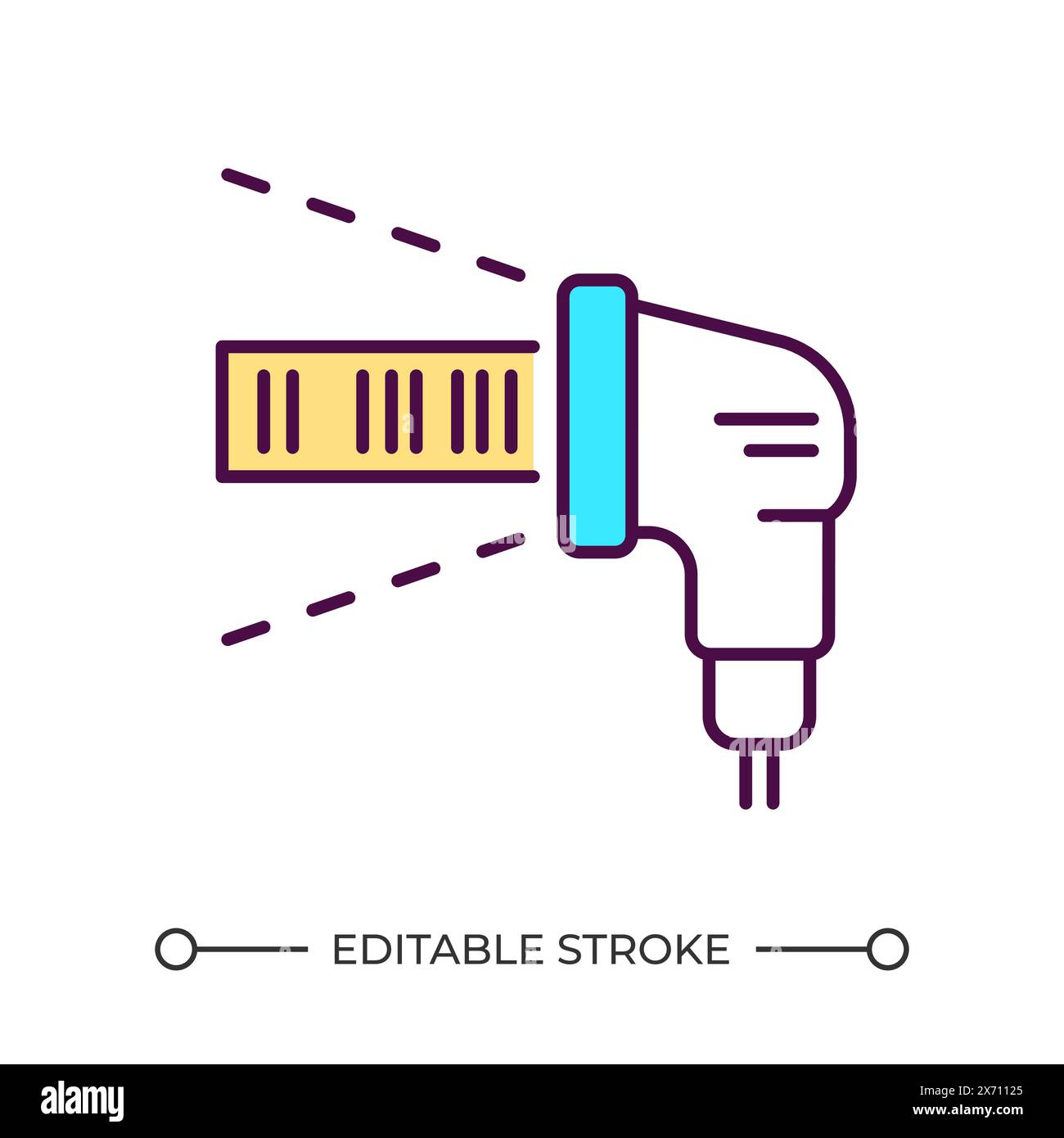 Barcode scanner RGB color icon Stock Vector Image & Art - Alamy