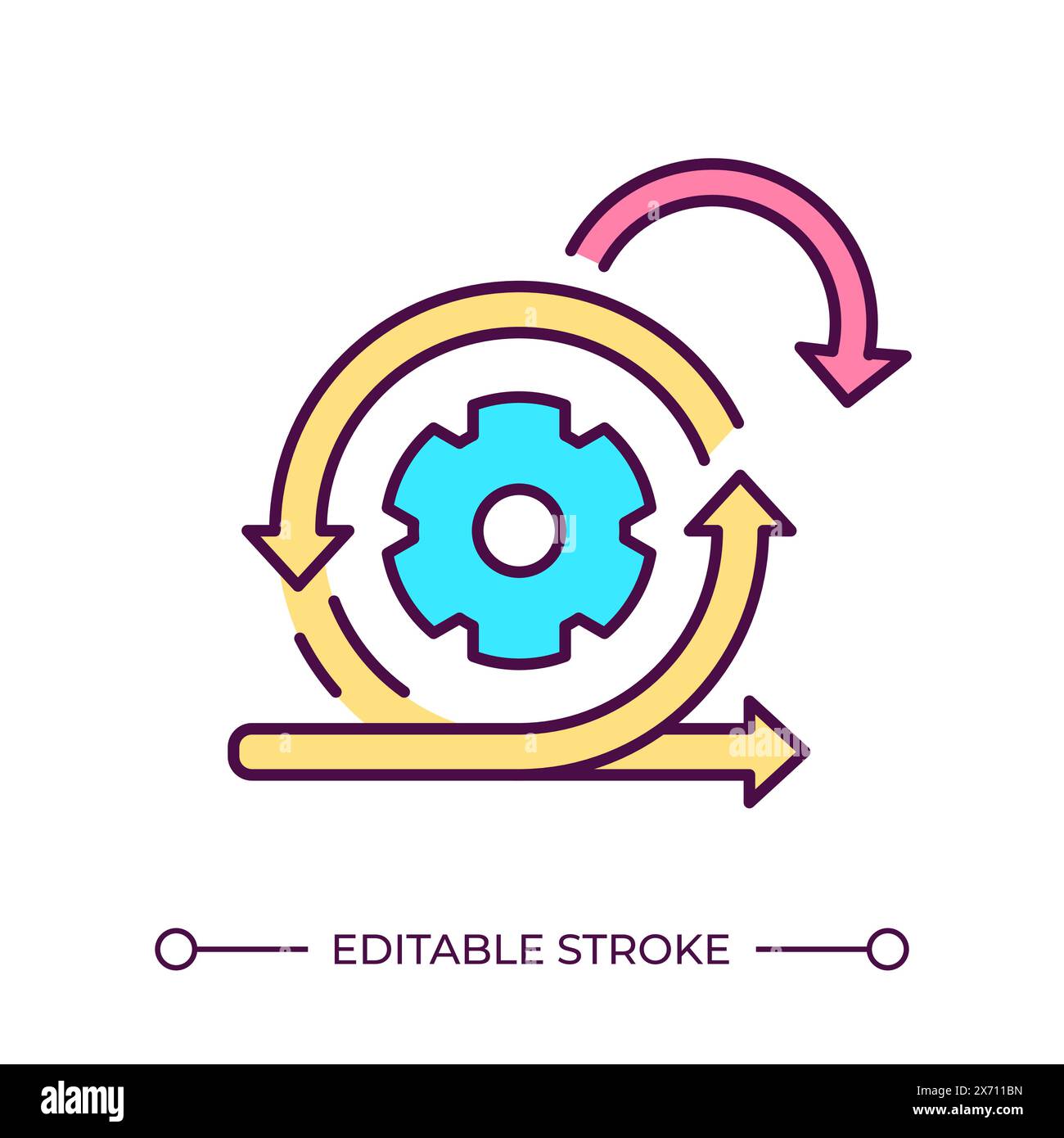 Agile Development Rgb Color Icon Stock Vector Image And Art Alamy
