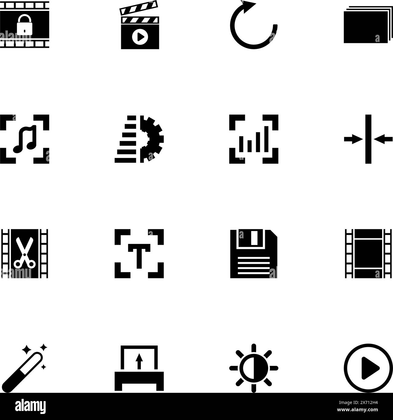 Video Editing icon - Expand to any size - Change to any colour. Perfect ...