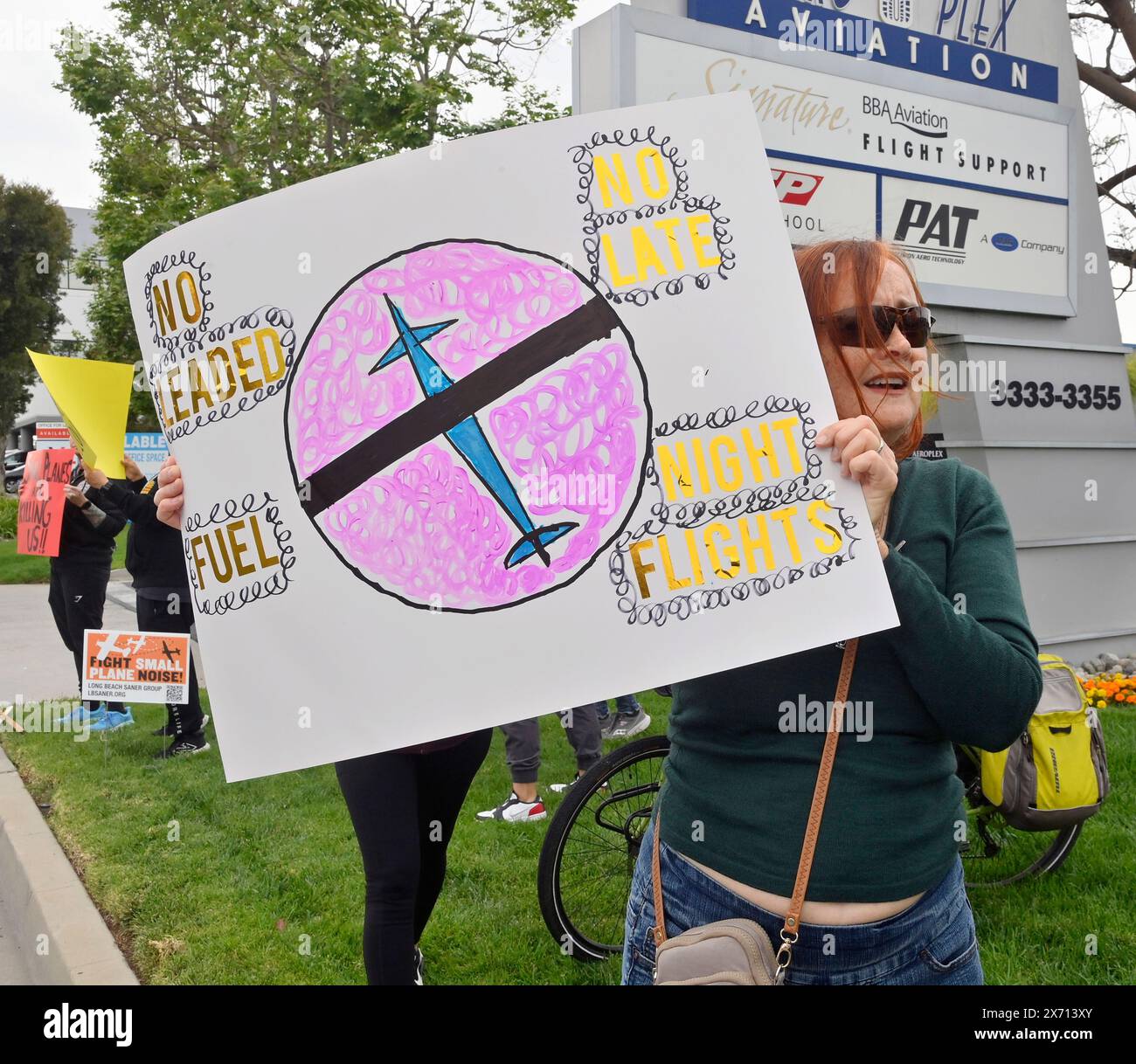 Long Beach, United States. 16th May, 2024. Local residents protest ...